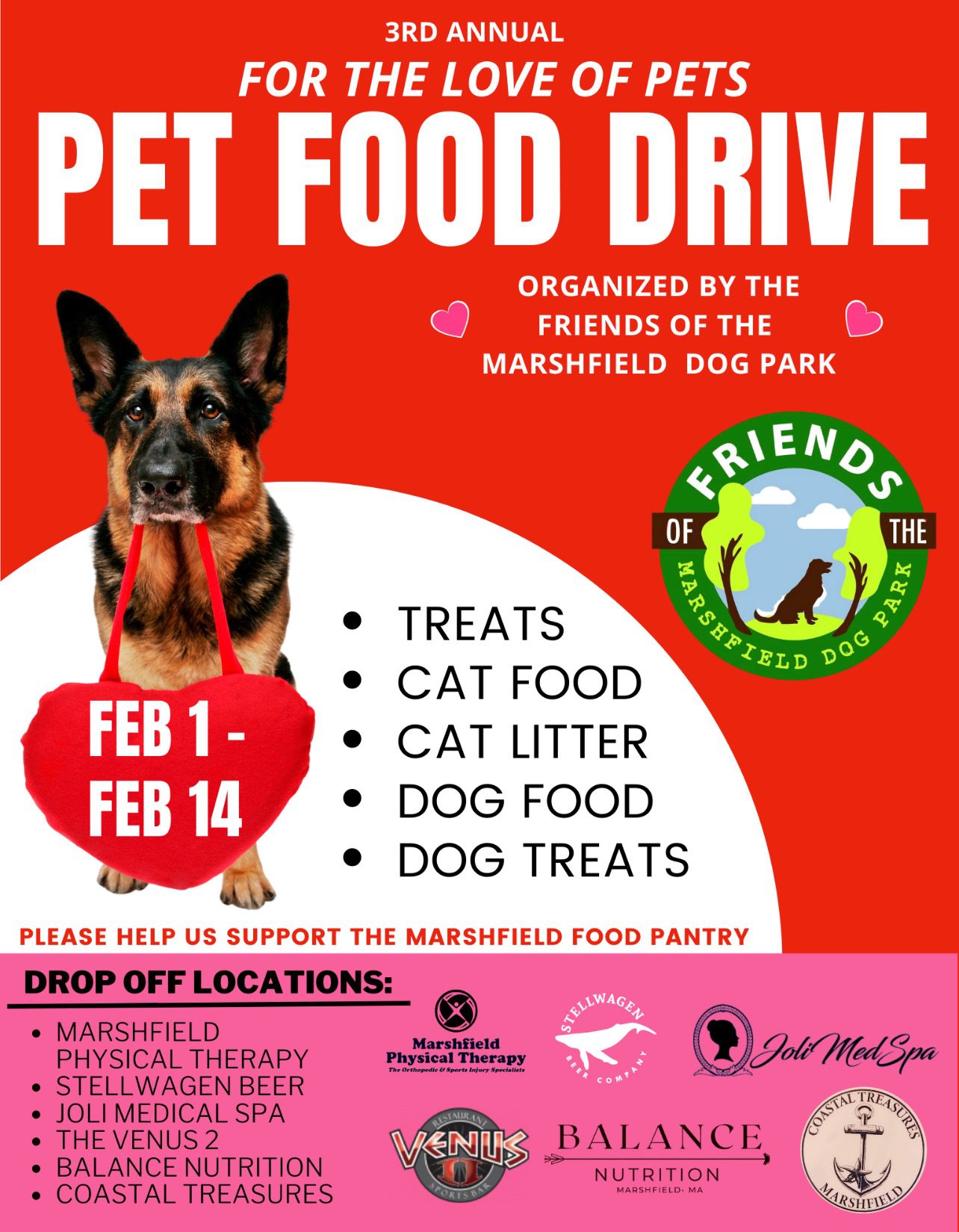 Friends of the Marshfield Dog Park Organizing Third Annual Pet Food ...